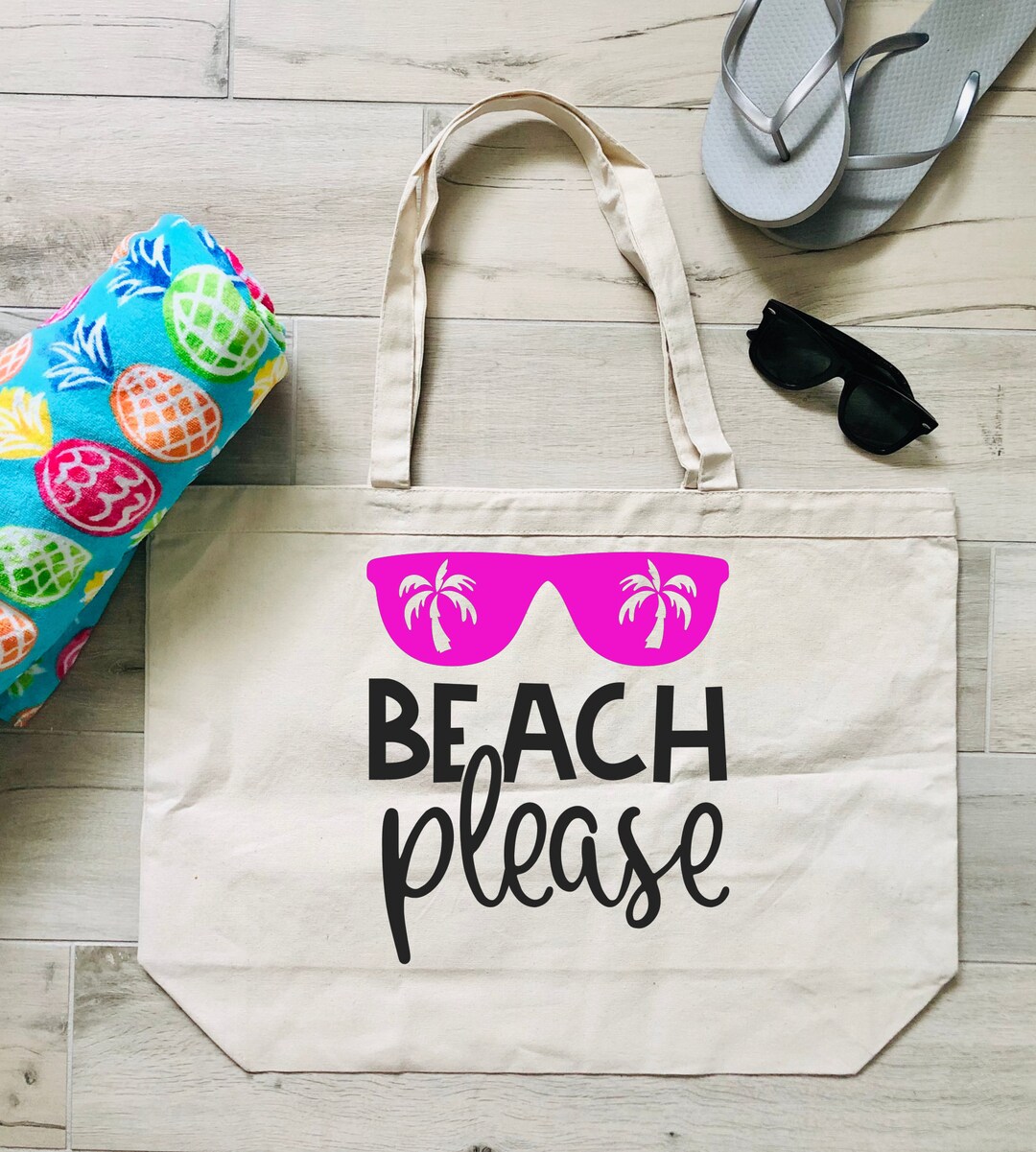 Beach Please Beach Bag Pool Party Bag Tote Bag - Etsy