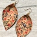 Cork Pinched Leaf Earrings Floral Earrings Lightweight - Etsy