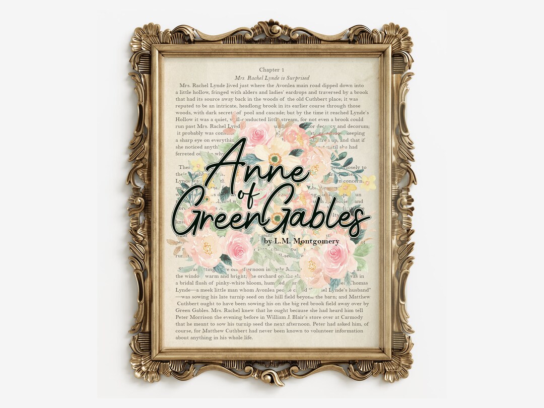 Anne of Green Gables Poster Wall Art - Anne With an E Gift - Digital ...