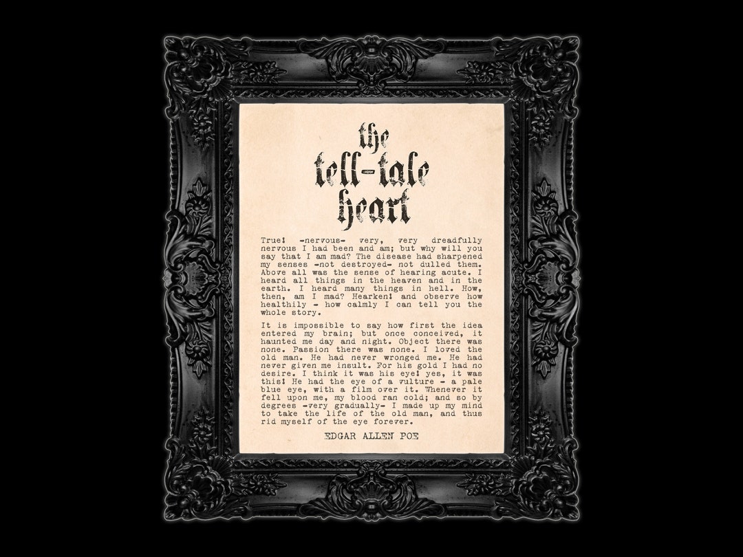 Tell Tale Heart - Wall Art - Edgar Allan Poe - Gothic Digital Download ...