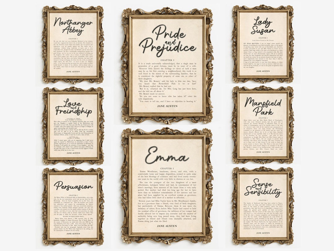 Jane Austen Poster Collection - Digital Download - ALL Jane Austen ...