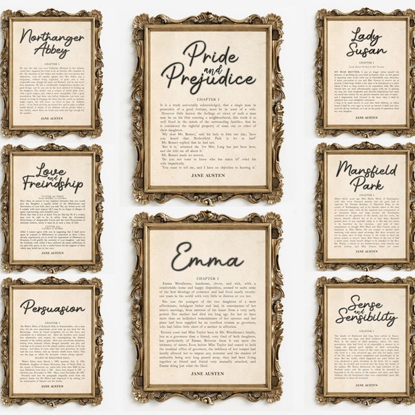 Jane Austen Poster - Etsy