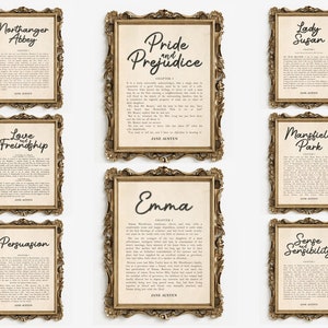 Jane Austen Poster Collection - Digital Download - ALL Jane Austen ...