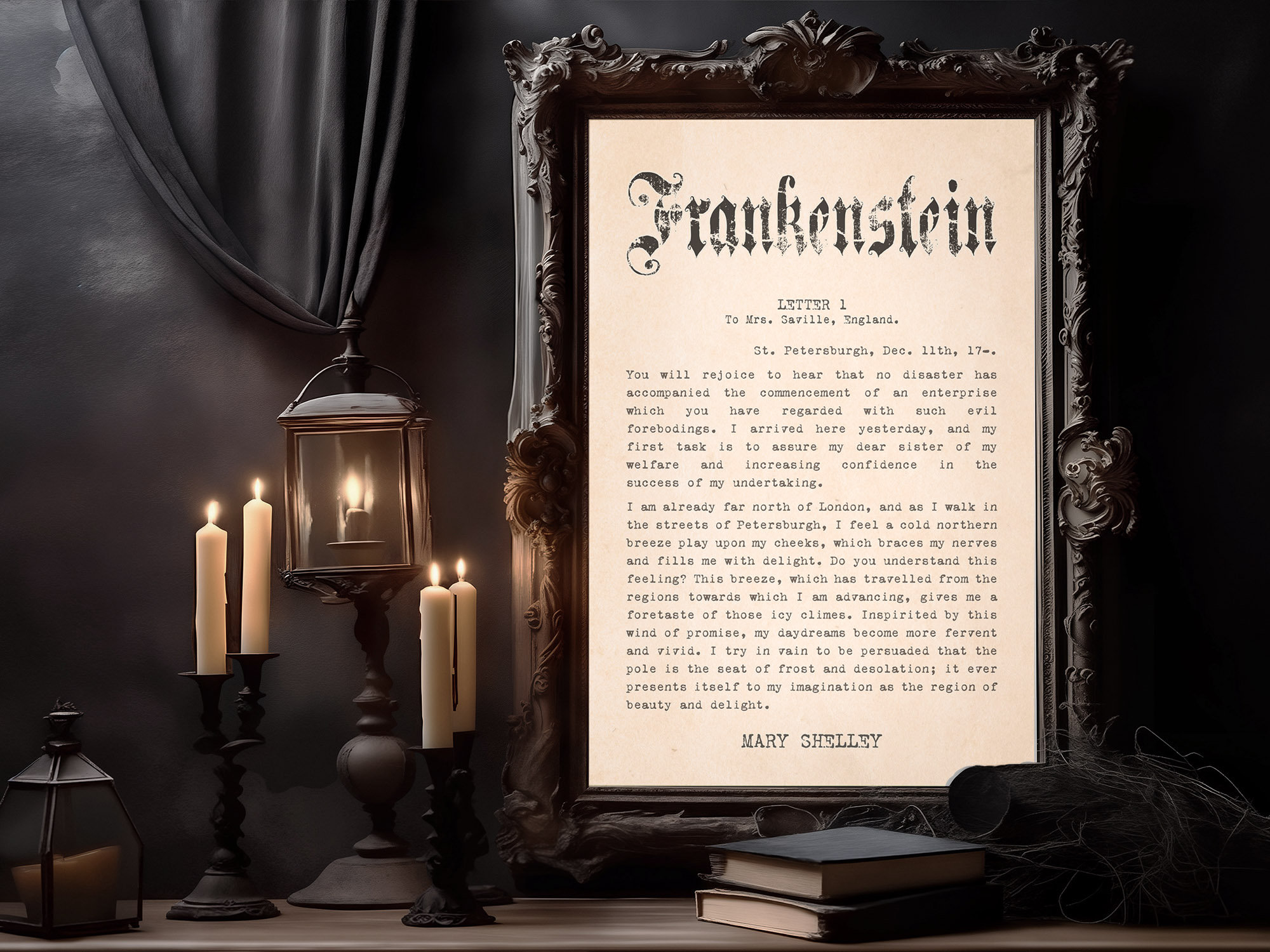 Horror Books Collection Posters - Gothic Digital Download - Printable ...
