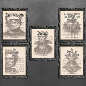 Horror Book Collection Printable Download - Gothic Digital Download ...