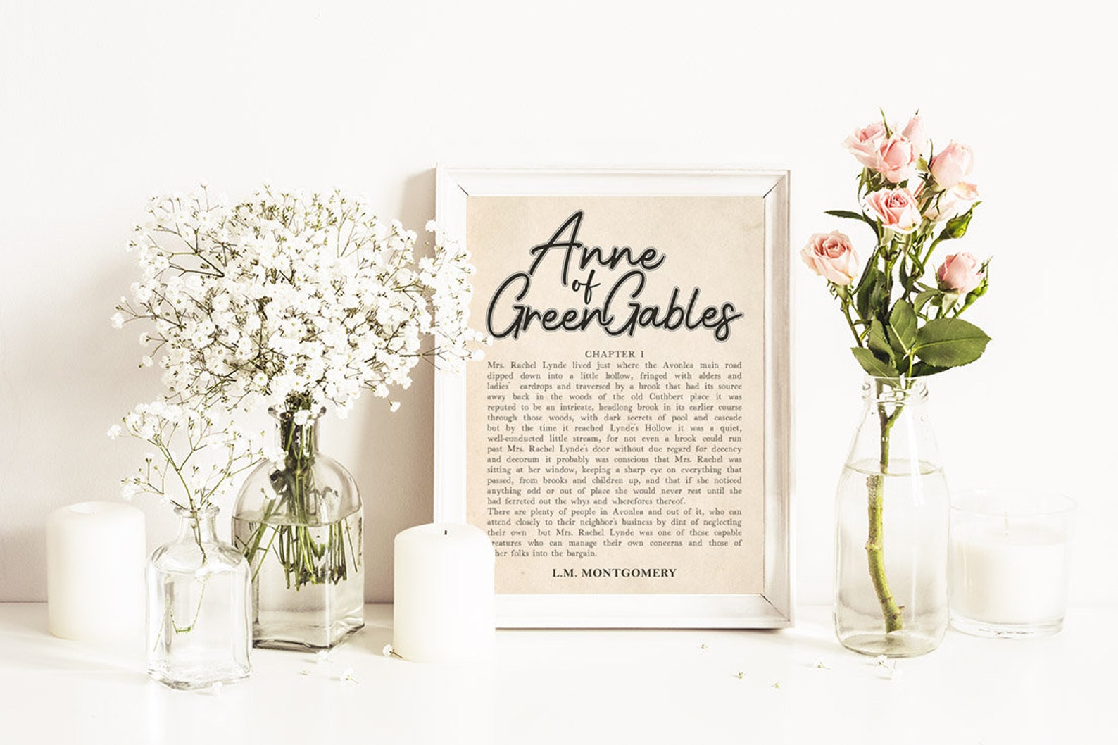 Anne of Green Gables Poster - 1st Chapter Book Wall Art - Anne With an ...