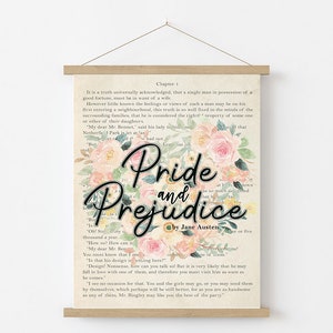 Pride and Prejudice Poster Wall Art - Jane Austen Gift - Digital ...