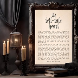 Tell Tale Heart - Wall Art - Edgar Allan Poe - Gothic Digital Download ...