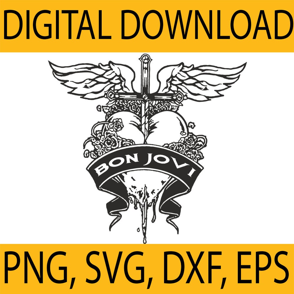 Bon Jovi Svg File-Jon Bon Jovi Logo Svg Design-Clipart-Singer | Etsy