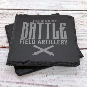 King of Battle Field Artillery | Live Edge Slate Coaster | ARMY ...