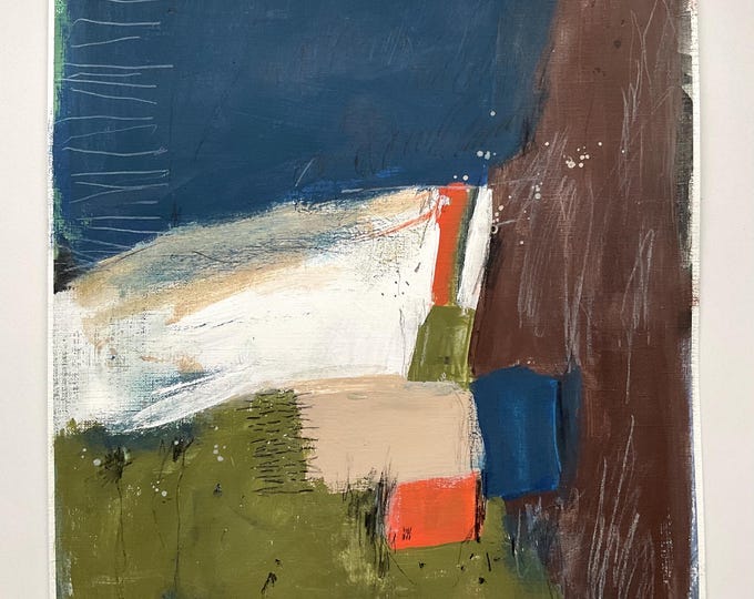 Original Abstract Painting on Paper - Etsy