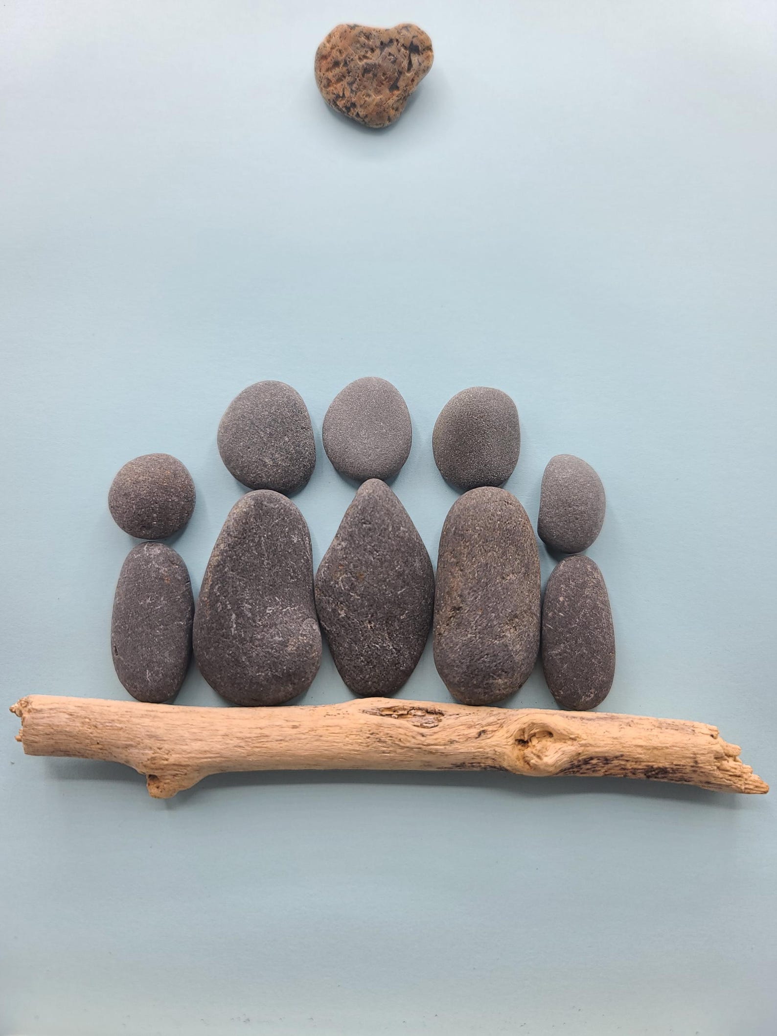 Family of Five Pebble Art Picture: Framed Rock Art - Etsy