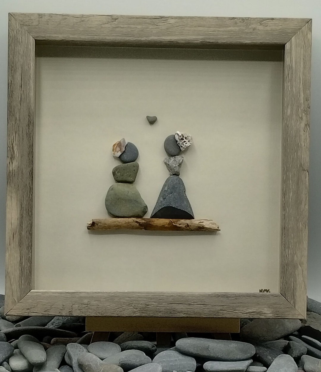 Pebble Art Gift For Friend, Pebble Art Friends, Pebble Art Sisters, Two ...