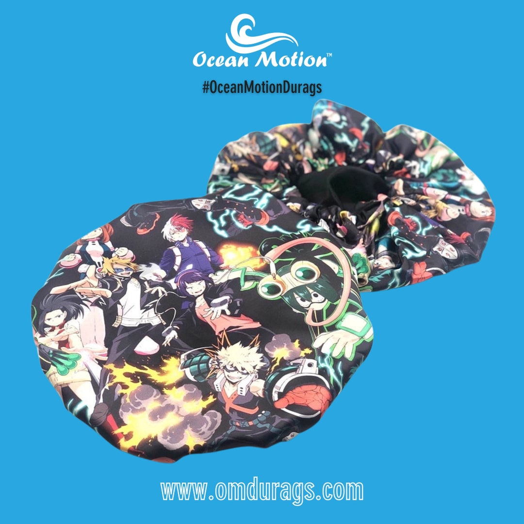 Black Hero Bonnet Satin Bonnet Cosplay Bonnet Ocean Motion - Etsy