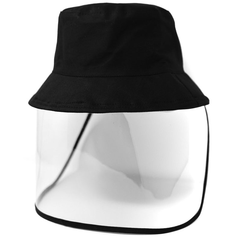 Adult PVC Shield Clear Visor Bucket Hat with Optional Velcro | Etsy