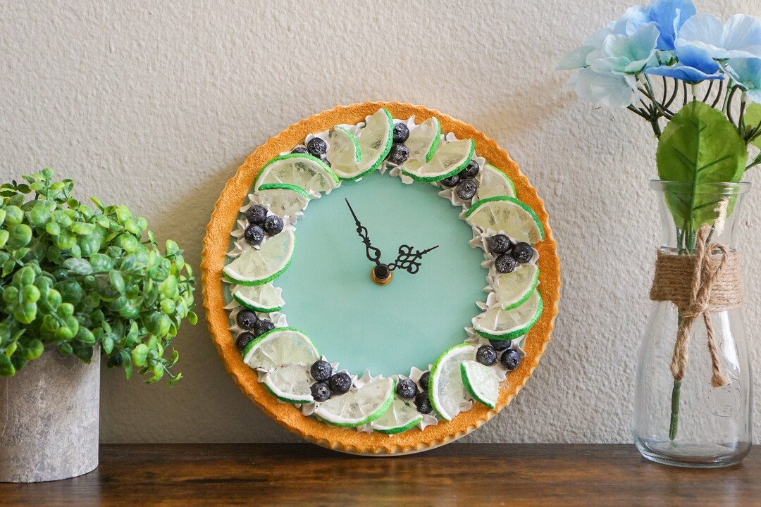 Lime Blueberry Tart Clock - Etsy