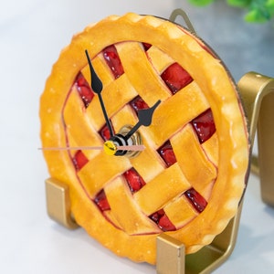 Small Cherry Pie Clock - Etsy