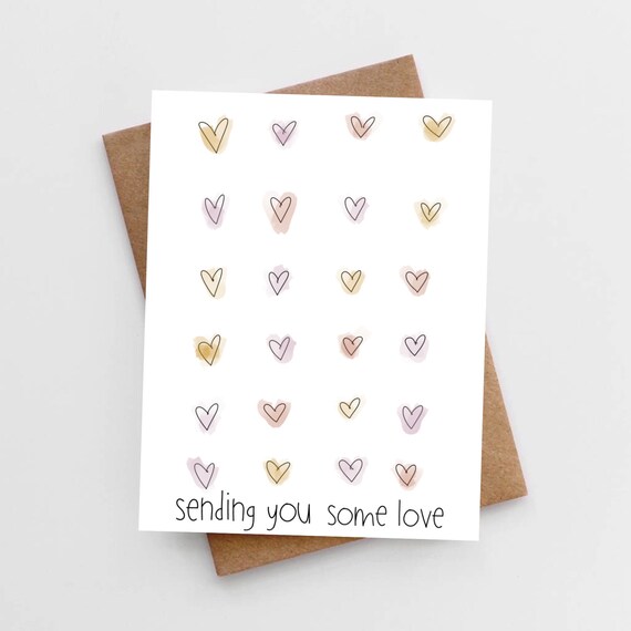 Sending you some love card | Etsy