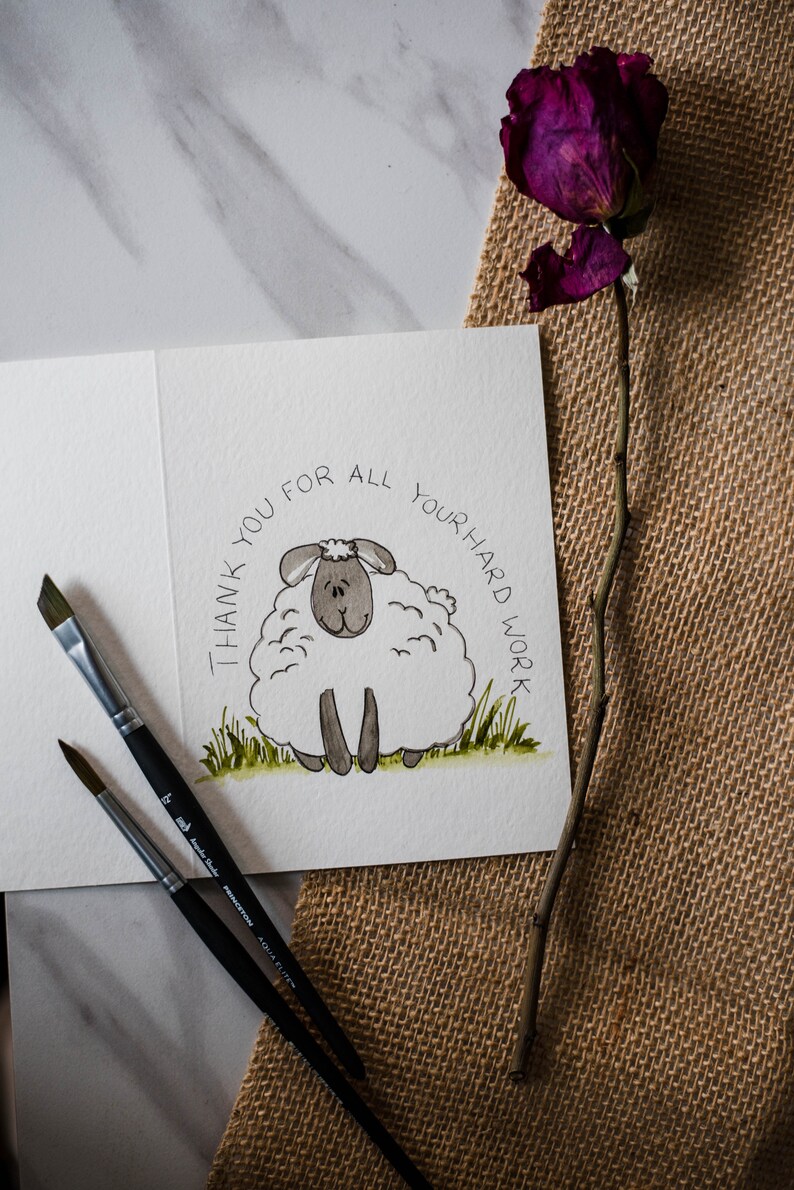 THANK YOU SHEEP Shepherds Thank You Cards the Flock - Etsy