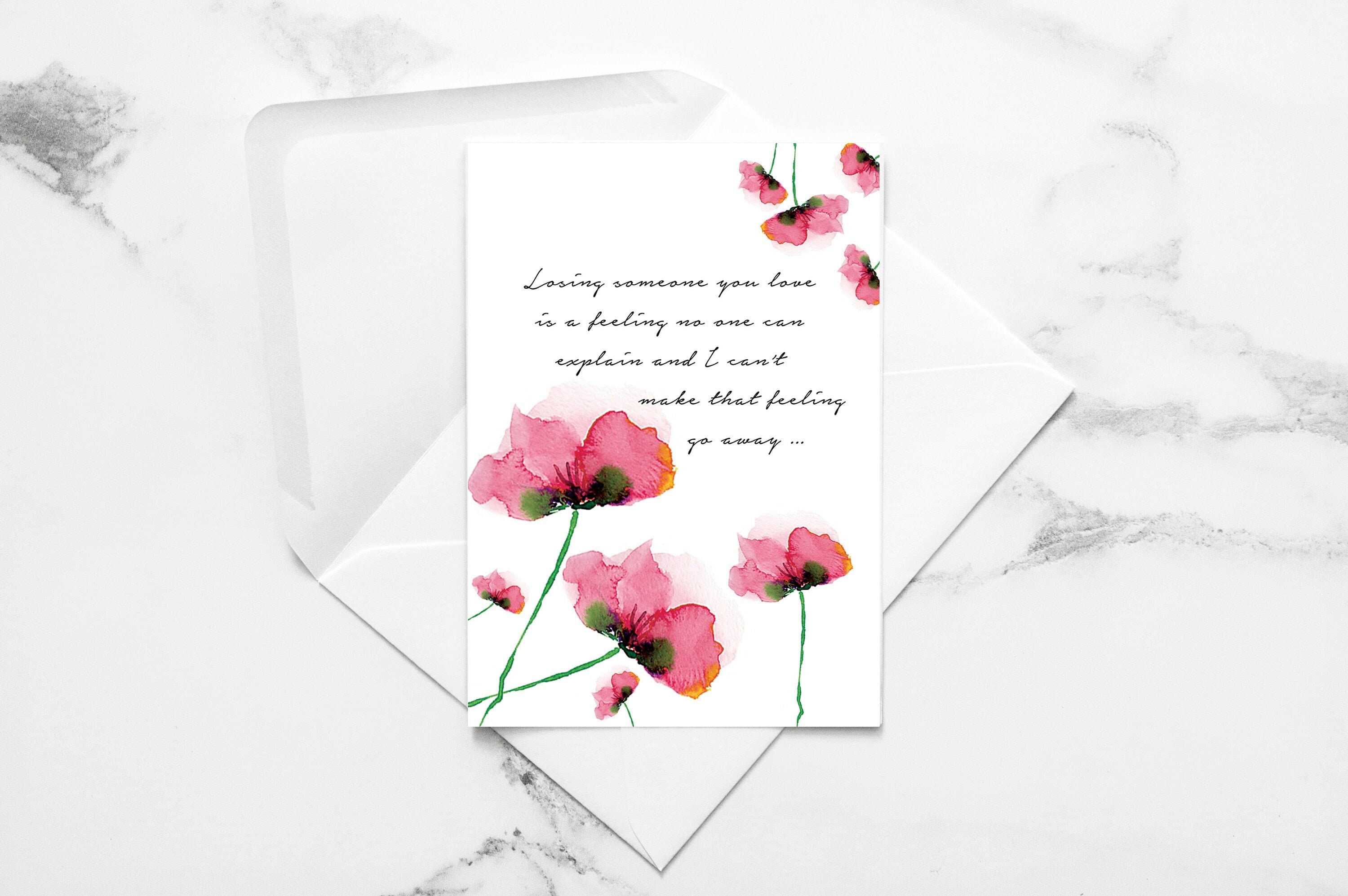 LOSS of a LOVED One | Condolence | Sympathy Card , I Am Here for You ...