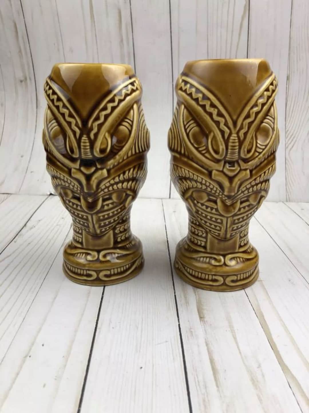 Pair of 2 Vintage Orchids of Hawaii Tiki Mugs Taiwan R-1 Retro MCM - Etsy