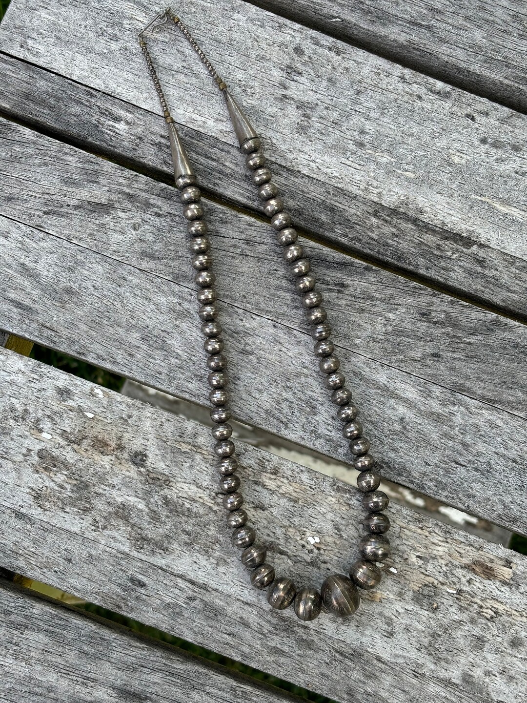 Vintage Sterling Silver Navajo Pearls Necklace | Authentic Native ...