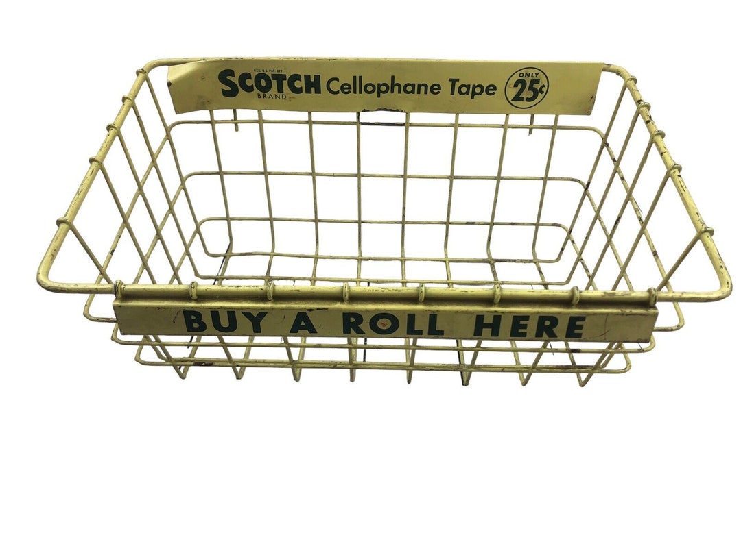 Vintage Scotch Tape 25 Cents Store Wire Basket Display Advertising - Etsy