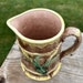 Antique 1870s Majolica Wheat Pitcher | Brown | Ironstone | Yellow ...