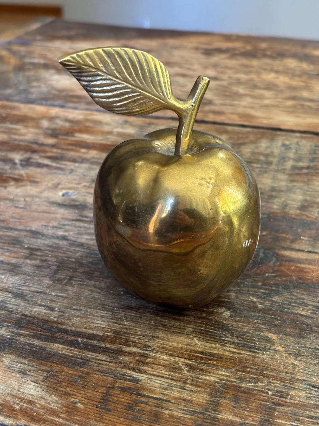 Vintage Solid Brass Apple Gatco | Home Decor| Shelf Decor | Teacher ...