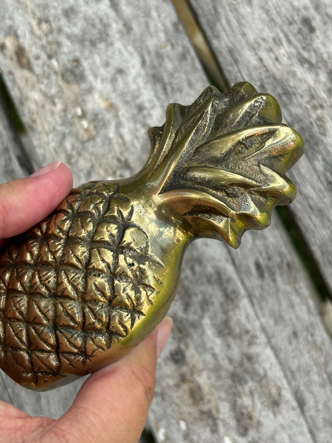 Vintage Brass Pineapple Figure Paperweight Home Decor Shelf Decor - Etsy