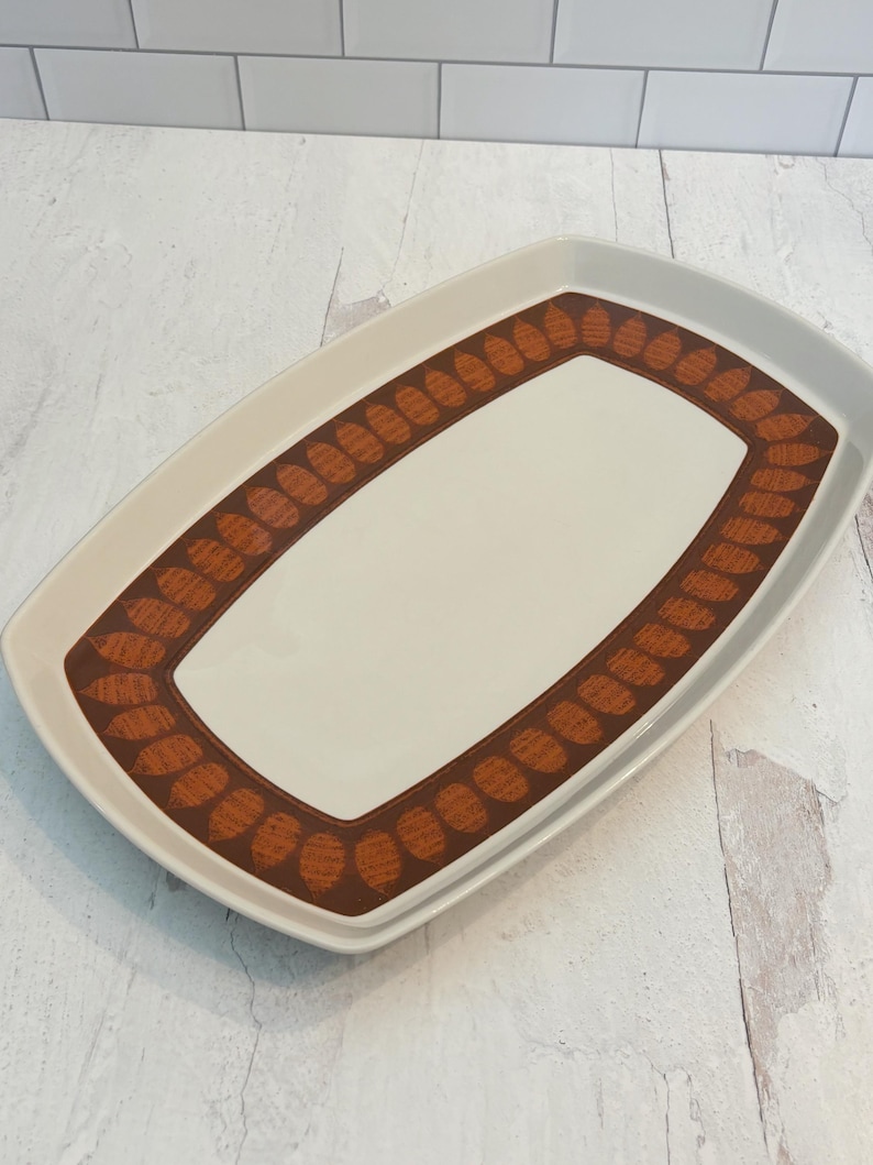 Vintage Franciscan Discovery Terra Cotta Serving Tray Platter | MCM ...