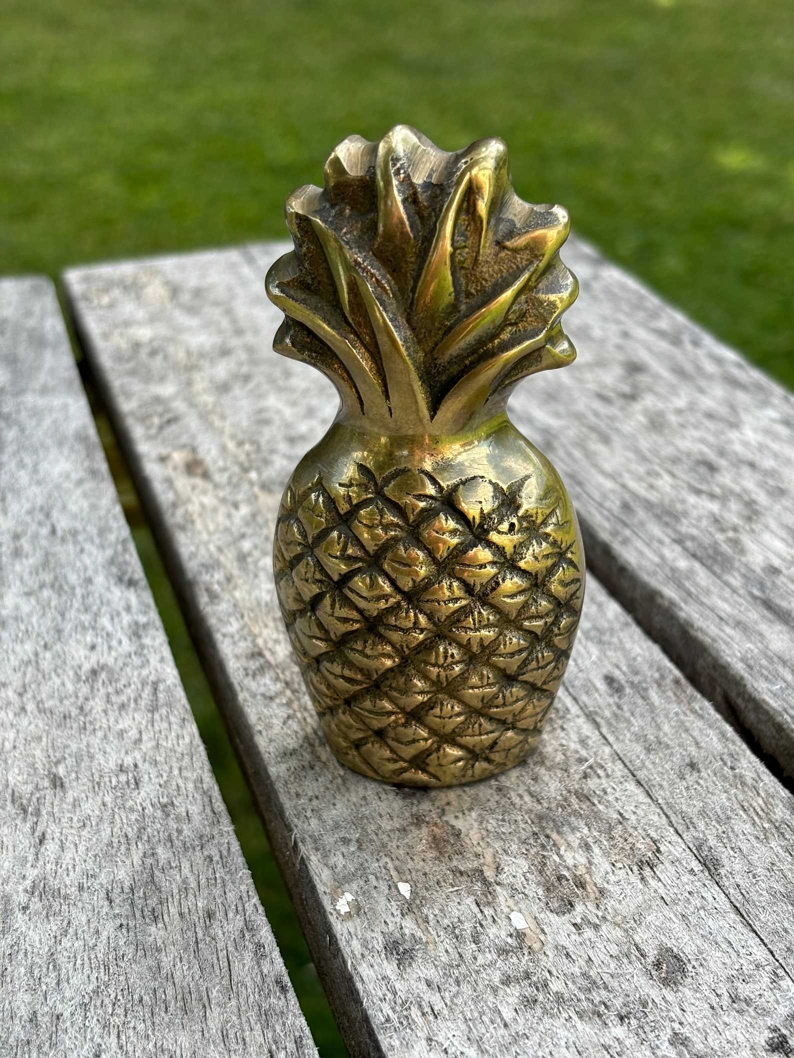 Vintage Brass Pineapple Figure Paperweight Home Decor Shelf Decor - Etsy
