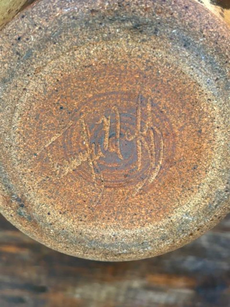 Vintage Handcrafted Artist Signed Studio Pottery Vase Neutral Earthy ...