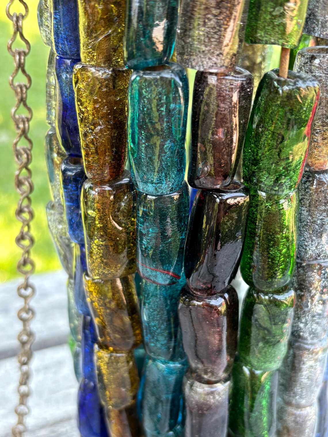 Vintage Multicolor Glass Hebron Pendant Hanging Lamp Vintage Retro MCM Swag Light - Etsy