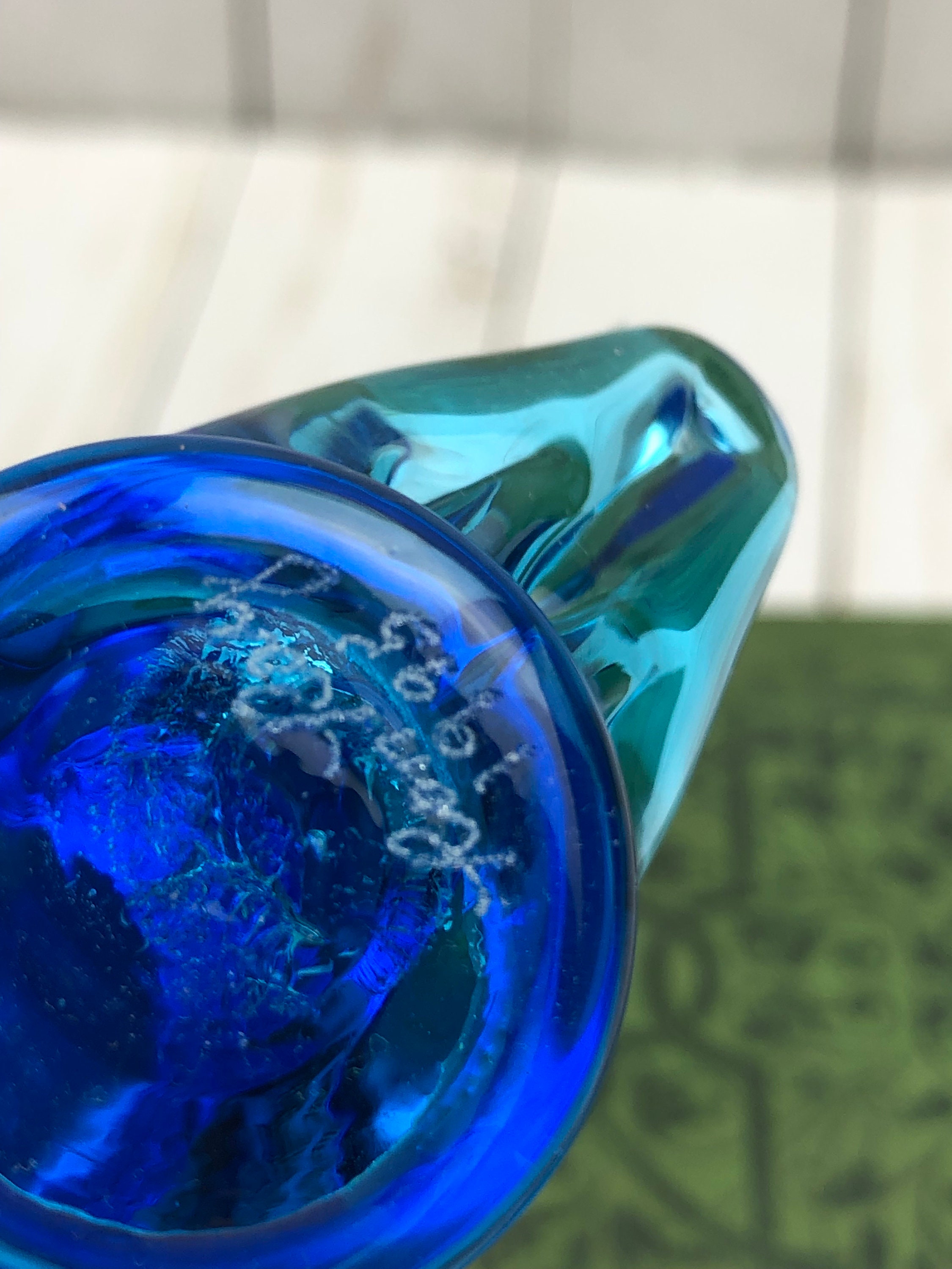 Vintage 1995 Ron Ray Blue Bird of Happiness Glass Bird | Home Decor ...