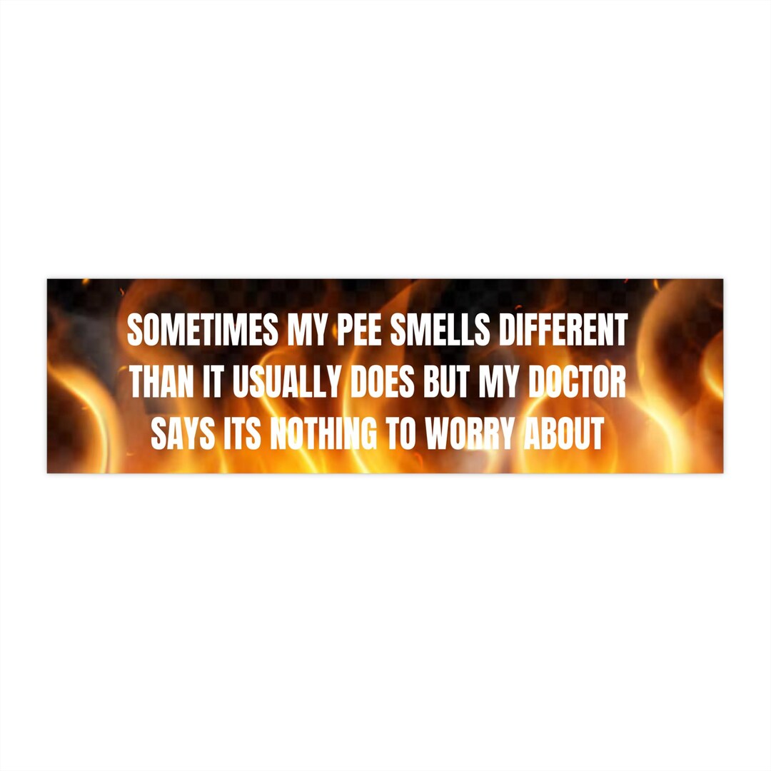 Pee Cursed Weird Bumper Stickers for Car Lovers, Witty Gifts, Funny ...