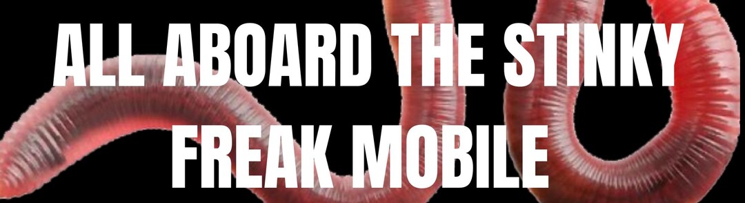 All Aboard the Stinky Freak Mobile Bumper Sticker, Weird Funny Bumper ...