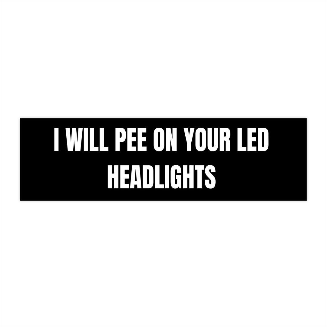 LED Headlight Blinder Bumper Stickers, Car Decals, Funny Vinyl Sticker ...