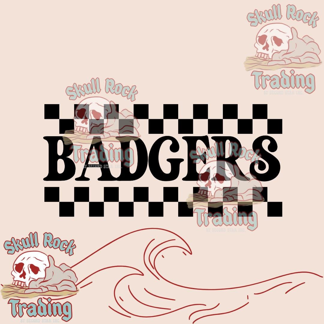 Checkered Badgers PNG, Badgers Mascot Digital Downloadable File ...
