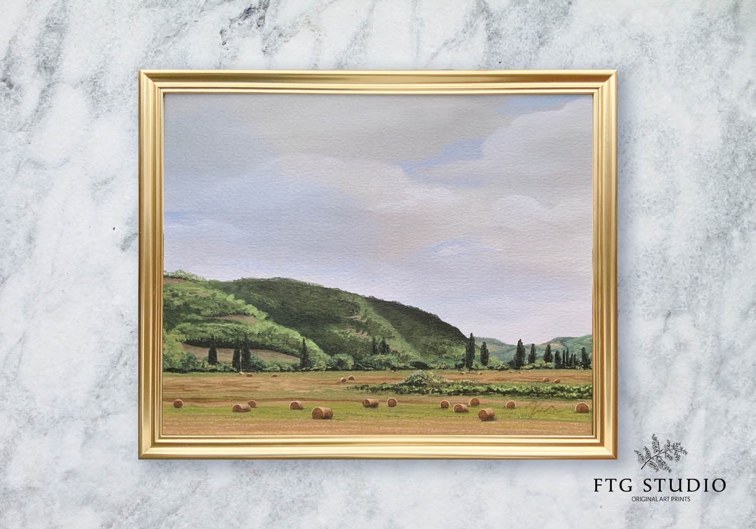 8x10 Farmland painting Art Print Nature Print Landscape Art | Etsy