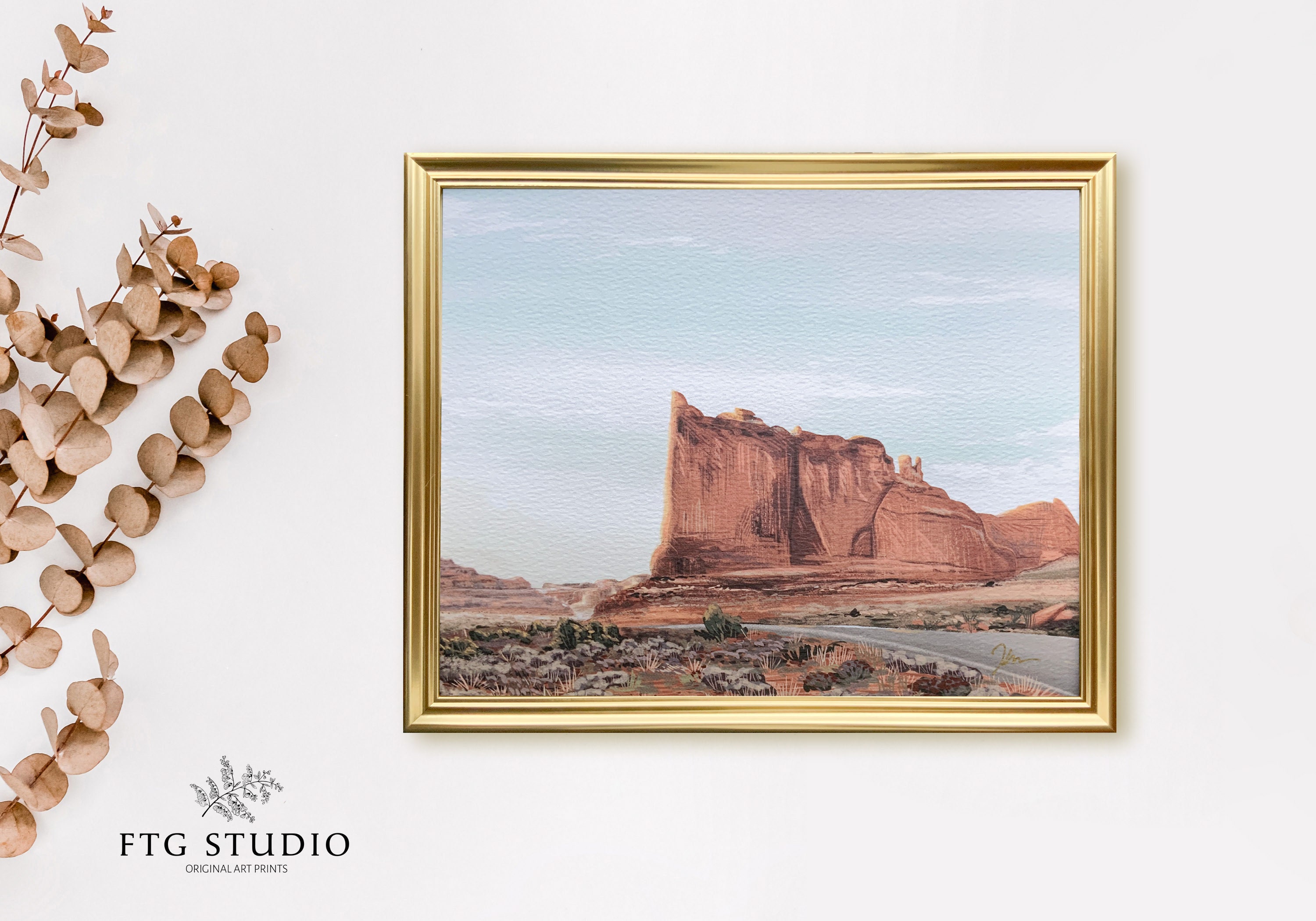 8x10 Desert Painting Art Print Nature Print Landscape Art | Etsy