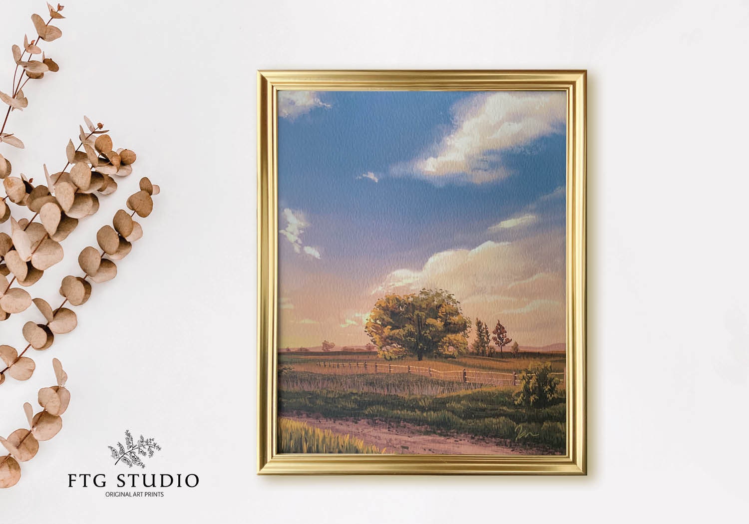 8x10 Countryside Painting Print Fall Art Print Nature Print | Etsy
