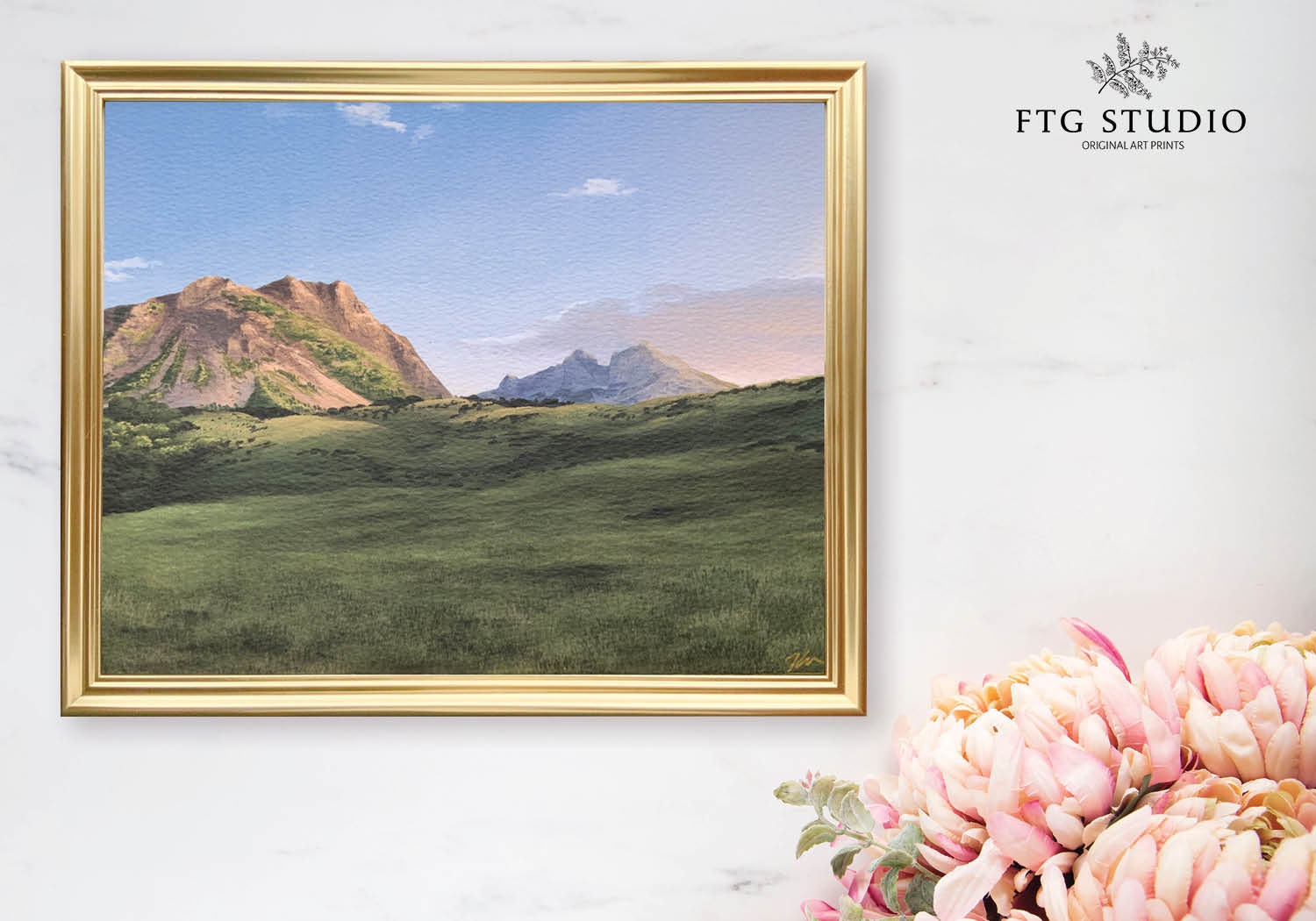 8x10 Hillside Painting Art Print, Nature Print, Landscape Art, Rural ...