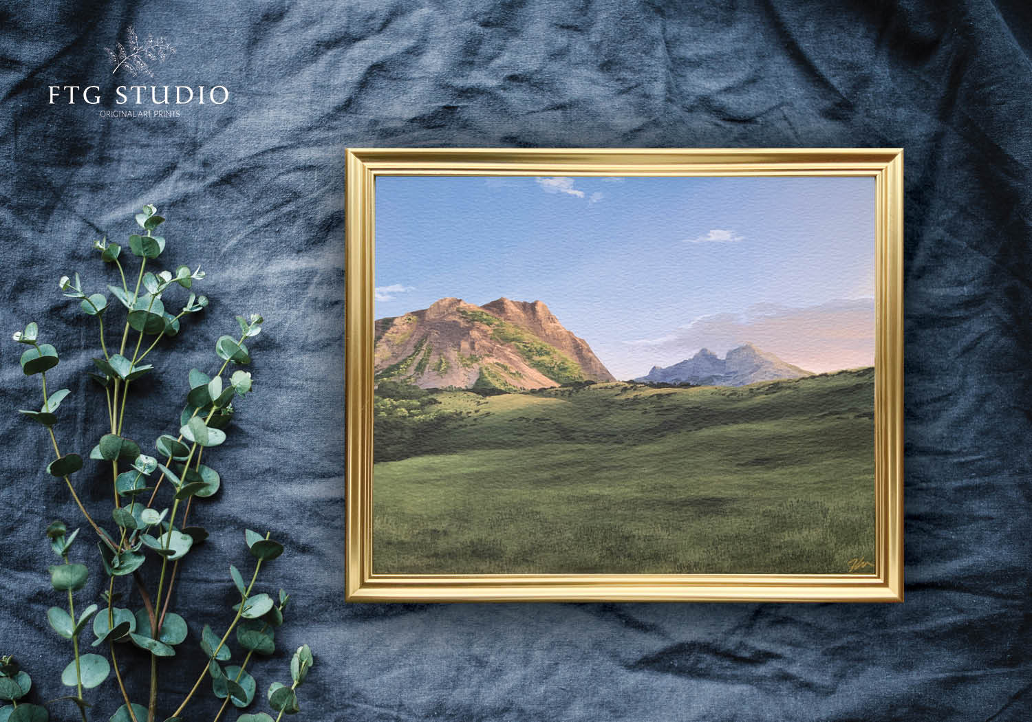 8x10 Hillside Painting Art Print Nature Print Landscape Art | Etsy