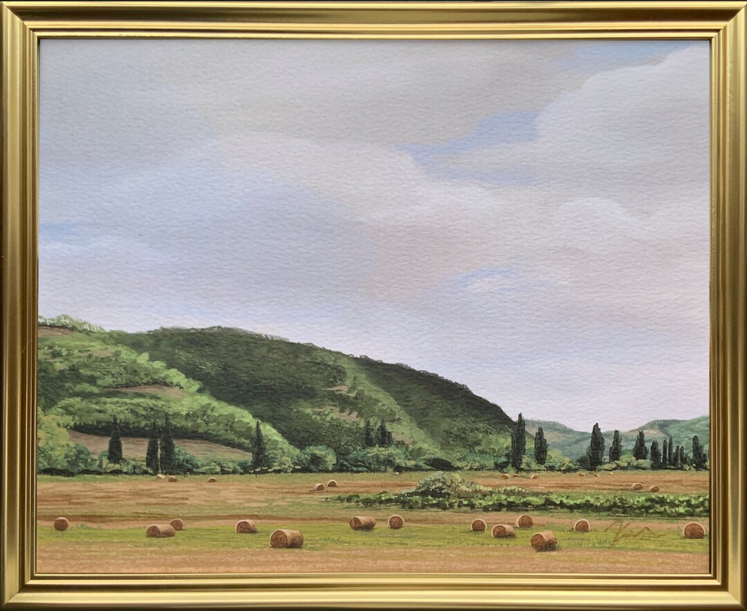 8x10 Farmland Painting Art Print, Nature Print, Landscape Art, Rural ...