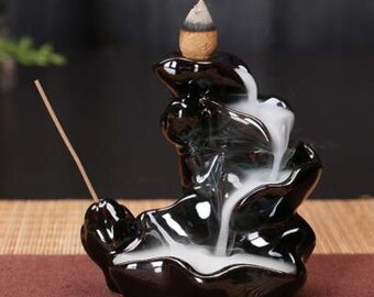 Hand-made Small MANGO Wood Backflow Burner-om DESIGN.13 X 15 X - Etsy