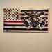 Thin Red Line Firefighter American Flag Carved Wooden Wall Art - Etsy