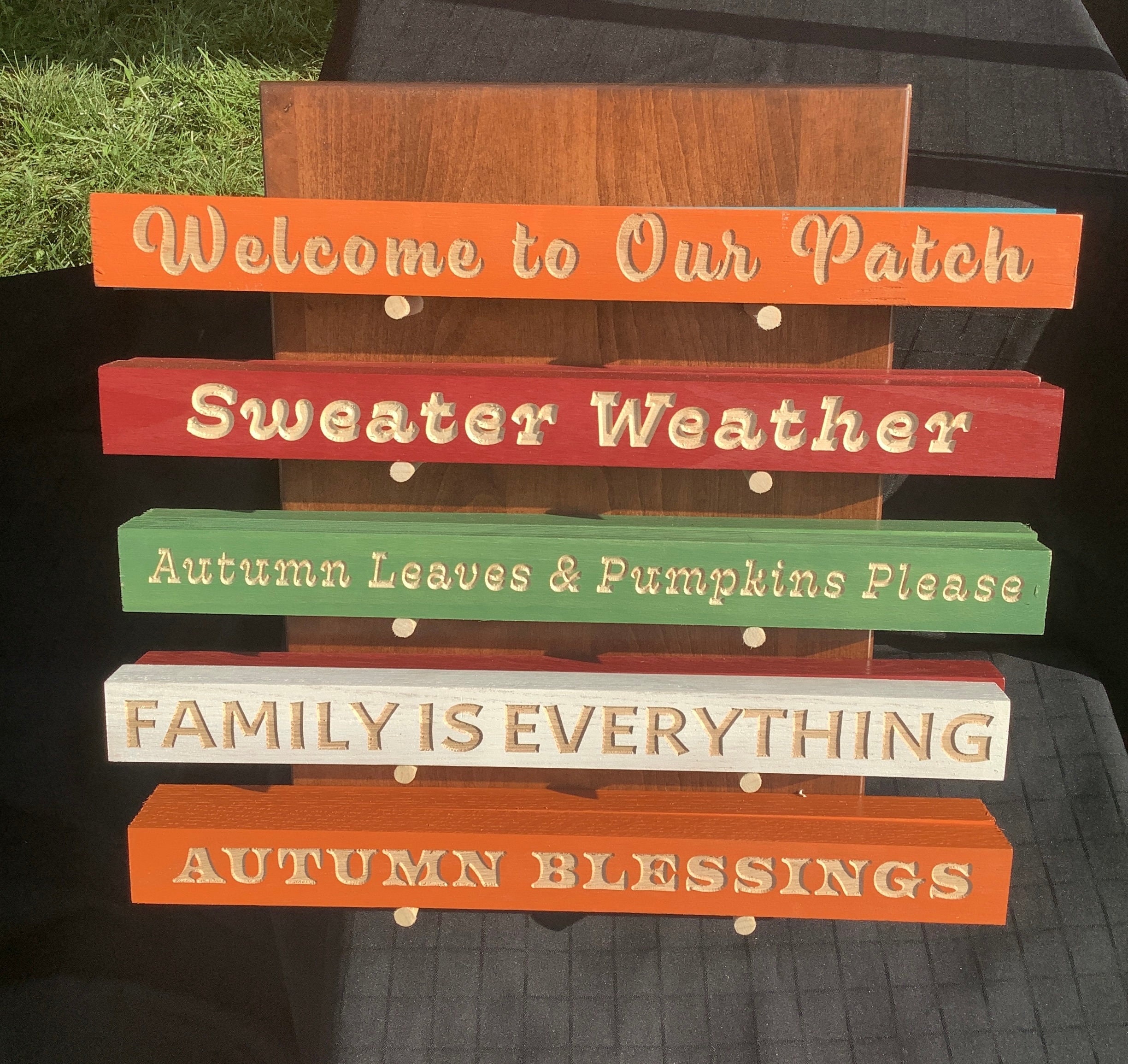 Seasonal Mantle Sign/fall Shelf Decor/small Painted Wooden - Etsy