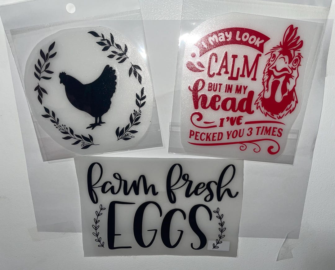 Chicken Decals Farm Fresh Eggs Local Dealer I May Look Calm but Ive ...