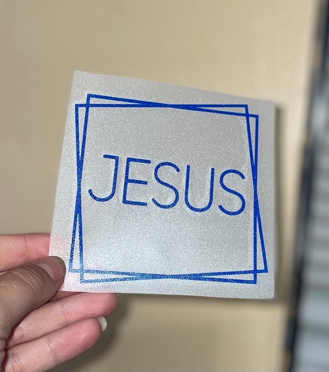 Jesus Square Box Decal Vinyl Sticker Permanent Easily Removable Cute ...